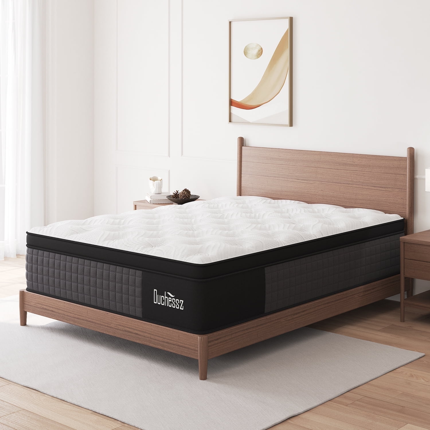 Queen Mattress 12 inch Hybrid Mattress in a Box Gel Foam Mattress Euro ...
