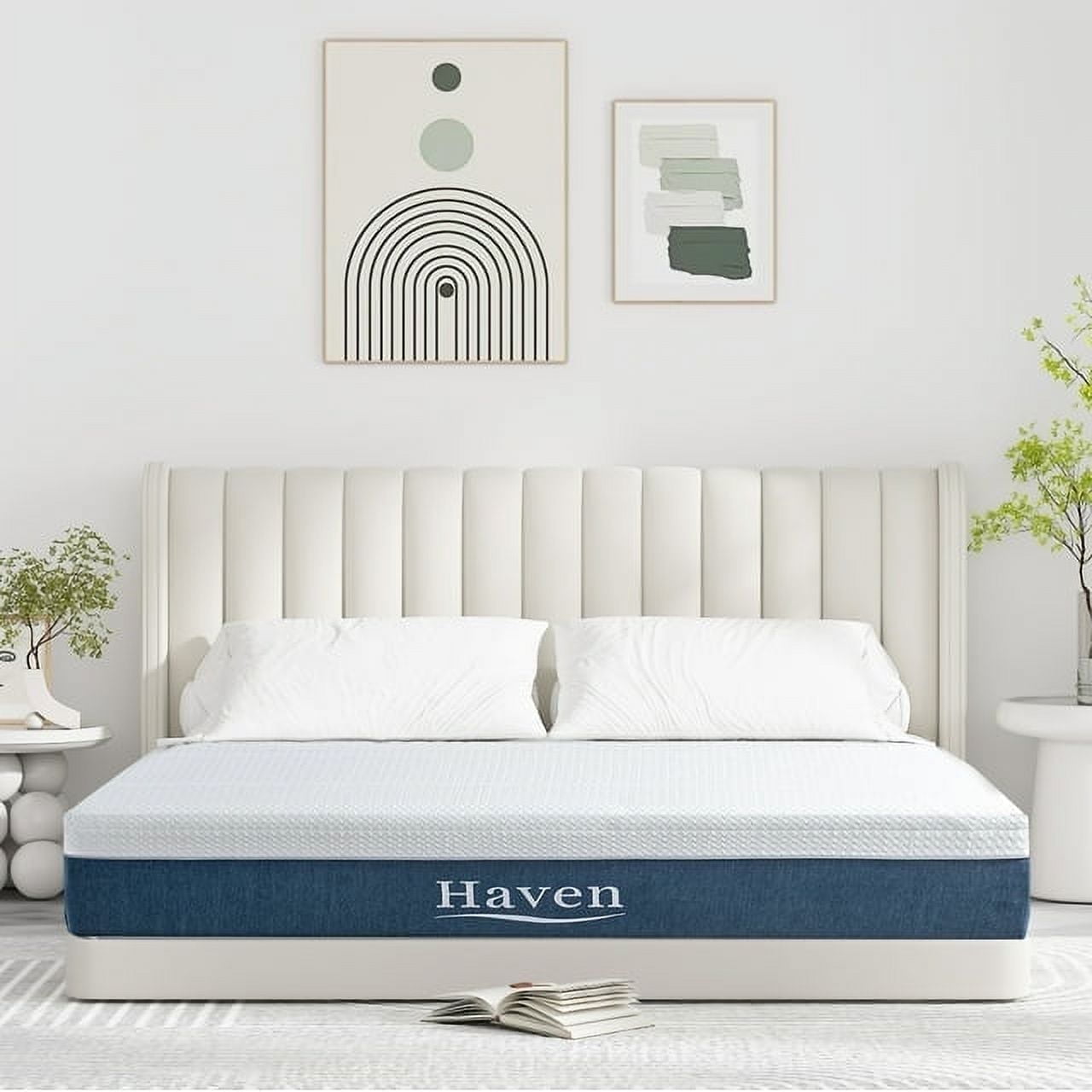 HAMF Queen 12 Inch Gel Memory Foam Mattress, Medium Firm, Support ...