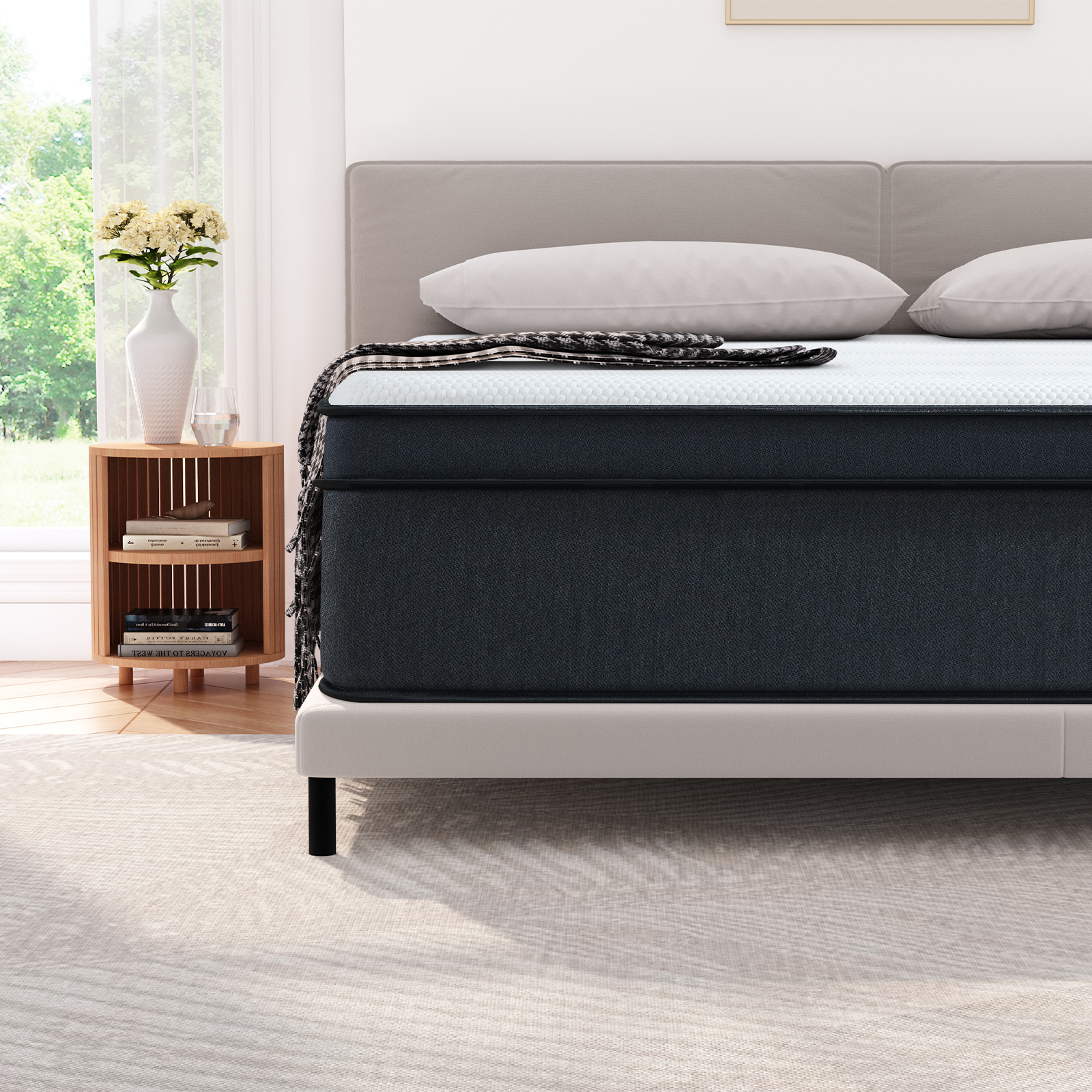 NightsBridge 12 inch Plush Hybrid Mattress, Queen - Walmart.com