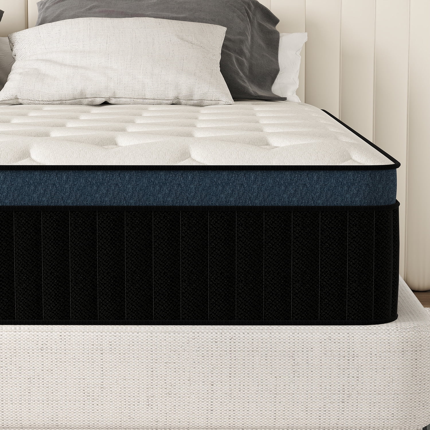 12 Inch Queen Hybrid Cooling Mattress in a Box Gel Memory Foam Innerspring Medium Firm Walmart