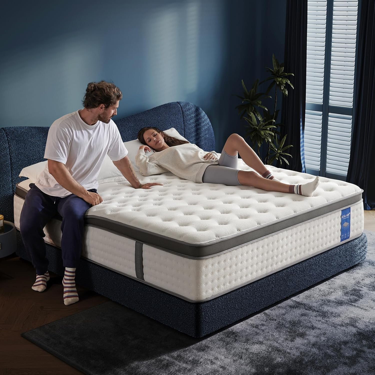 Queen Mattress,14 Inch Size Mattresses in a Box,Memory Foam Hybrid ...