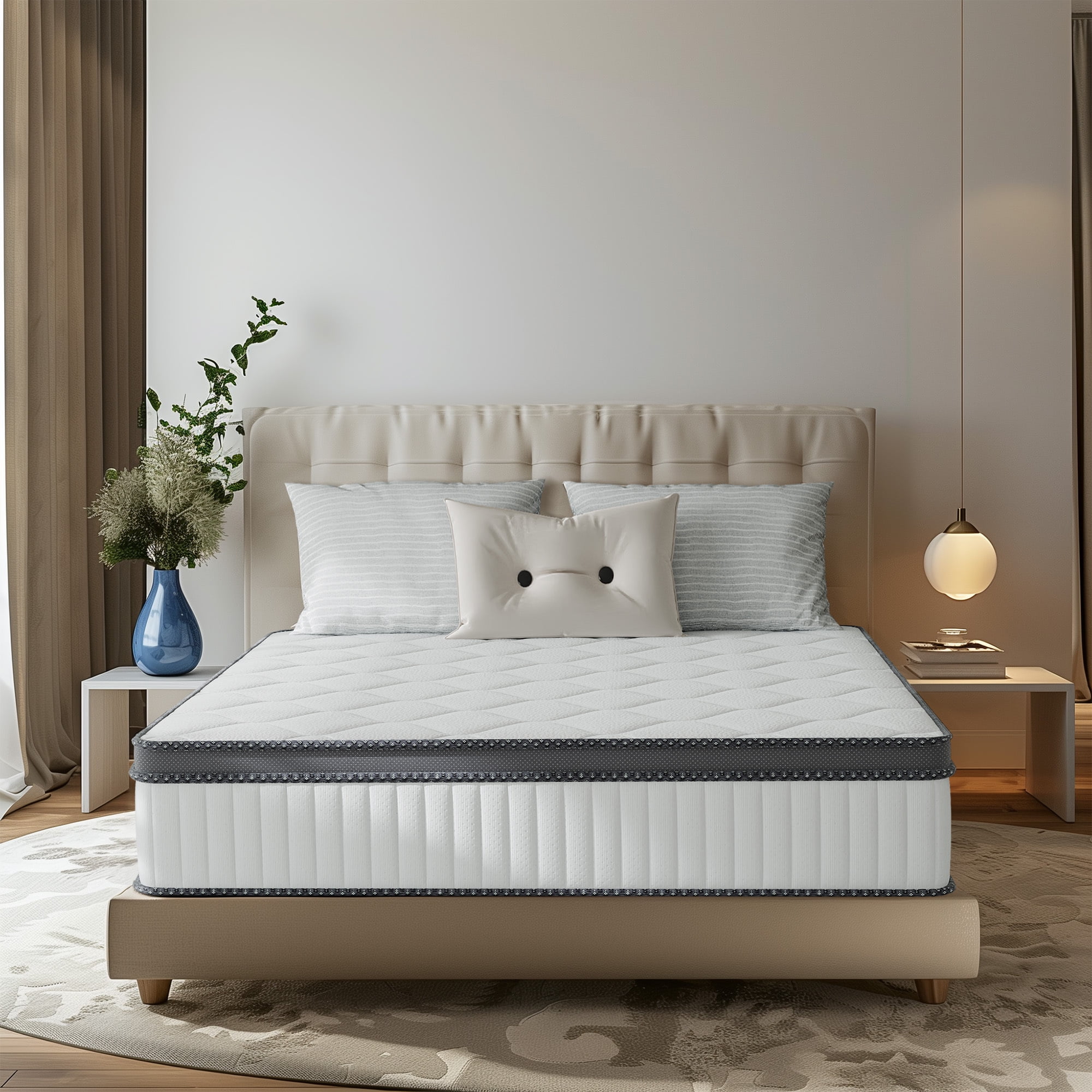 Queen Mattress,Babo Care 10 Inch Hybrid Mattress with Gel Memory Foam ...