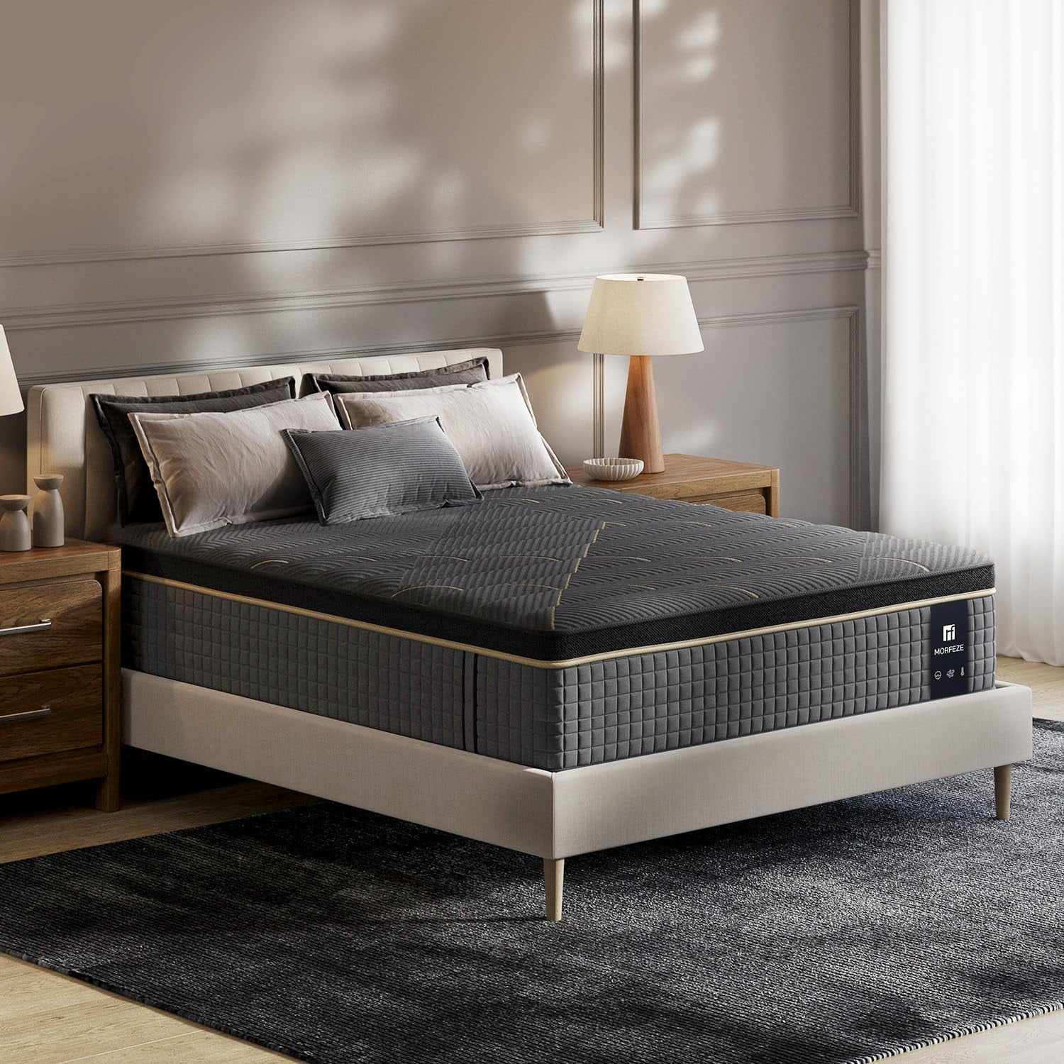 Queen Mattress in A Box 12 Inch Hybrid Mattresses Medium Firm with ...