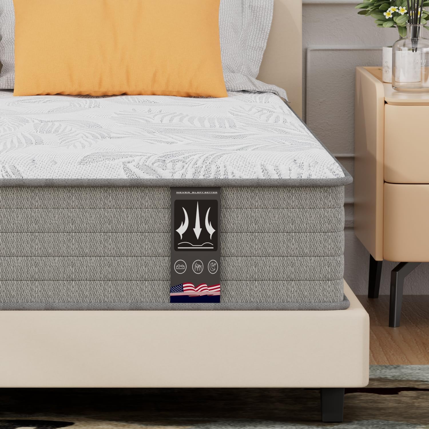 Queen Mattress – Gel Memory Foam and Innerspring Hybrid Mattress in a ...