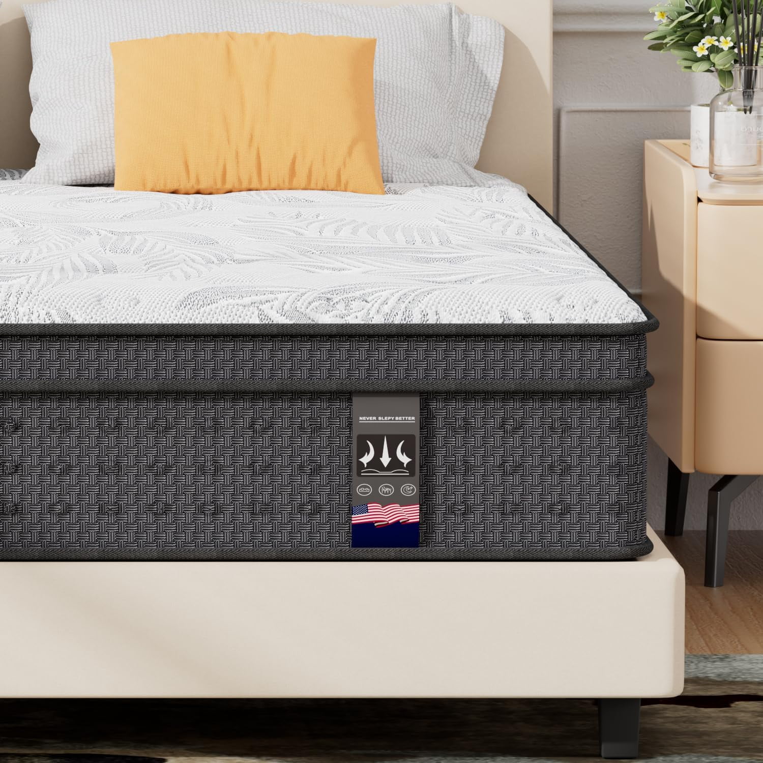 Queen Mattress – Gel Memory Foam and Innerspring Hybrid Mattress in a ...