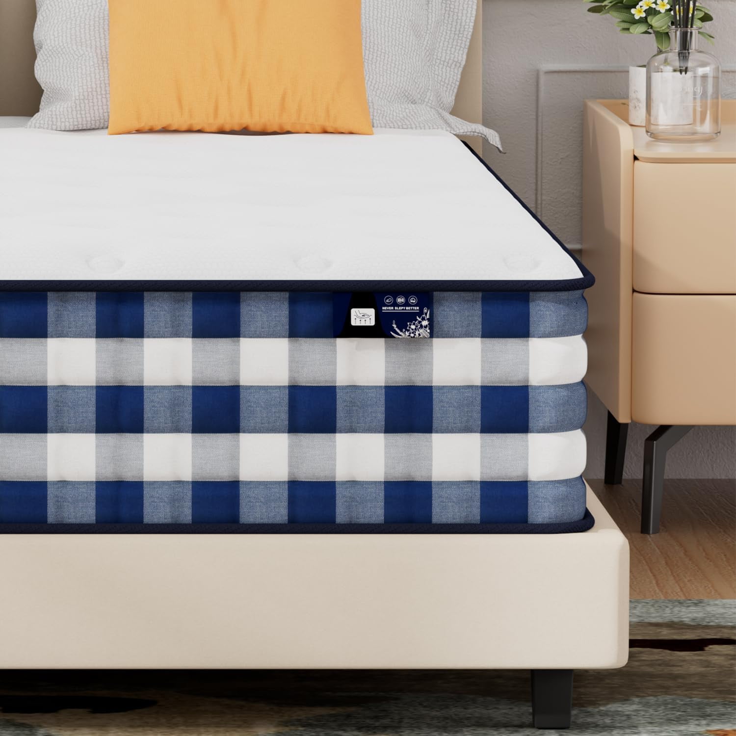 Queen Mattress – Gel Memory Foam and Innerspring Hybrid Mattress in a ...