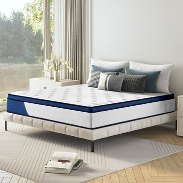 Memory Foam Innerspring Hybrid Mattresses-8 Inch Queen Mattress ...