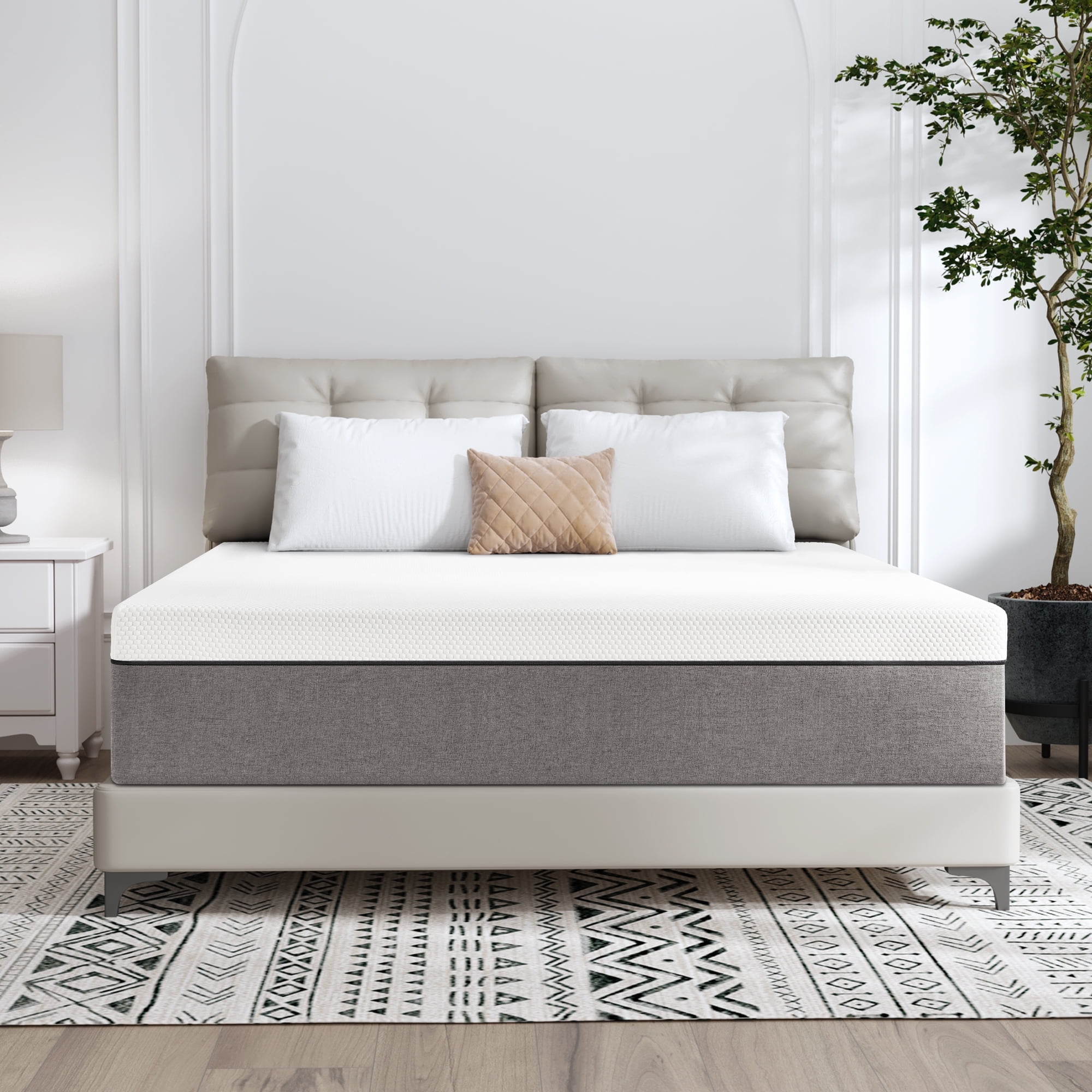 Queen Mattress, JIAVA 12" Queen Size Memory Foam Mattress, Medium Firm ...