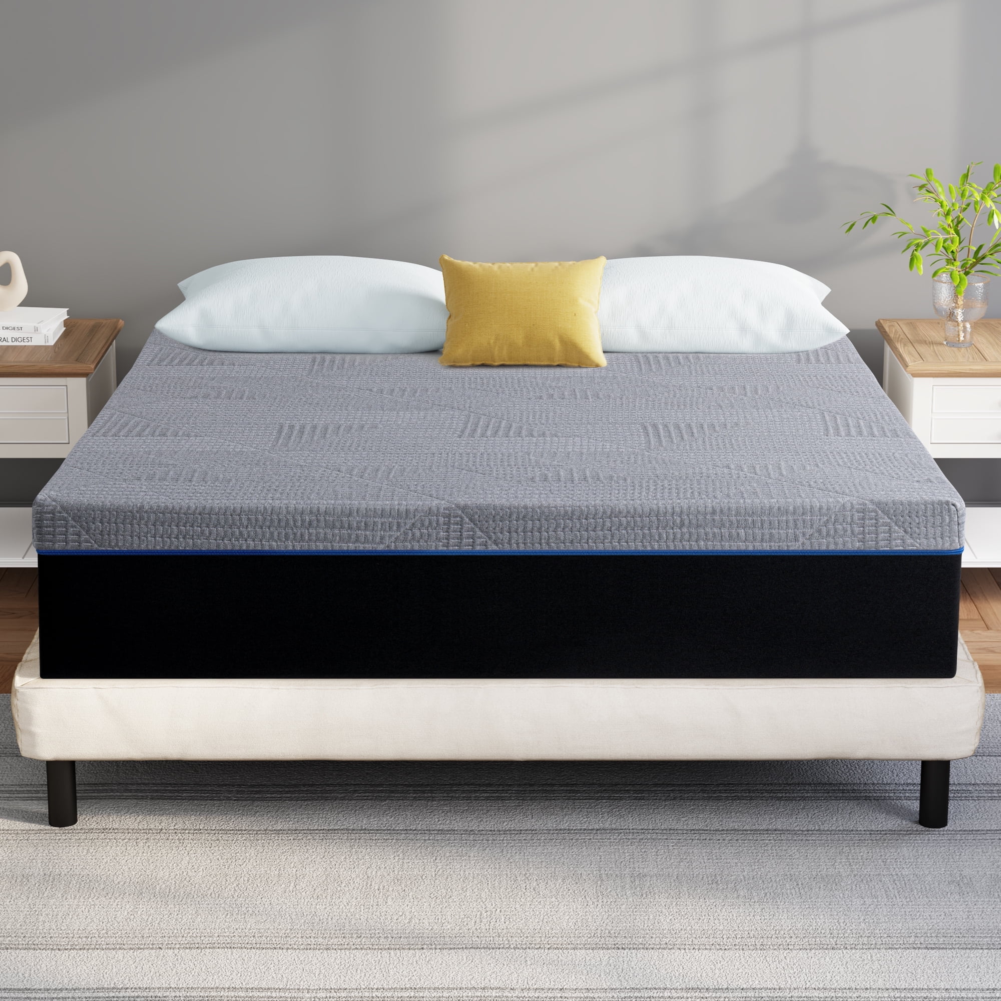 Queen Mattress Lecuneey 10 inch Queen Size Gel Memory Foam Mattress in Box