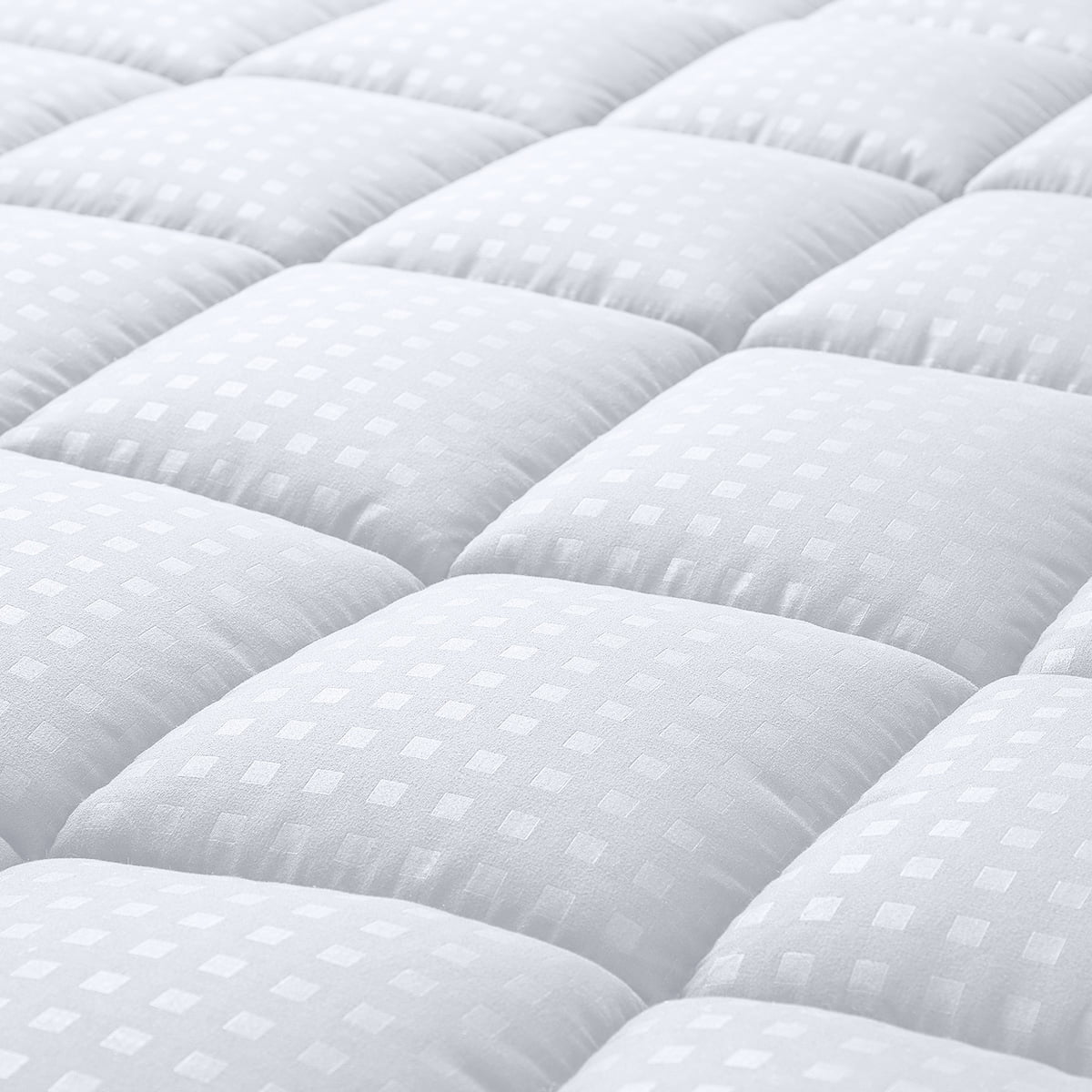 Queen Mattress Pad Quilted Fitted Mattress Protector Cooling Pillow Top ...
