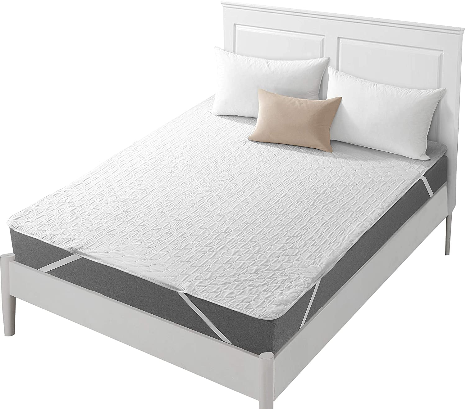 Queen Mattress Protector Cover Waterproof Quilted Fitted Soft Cotton ...