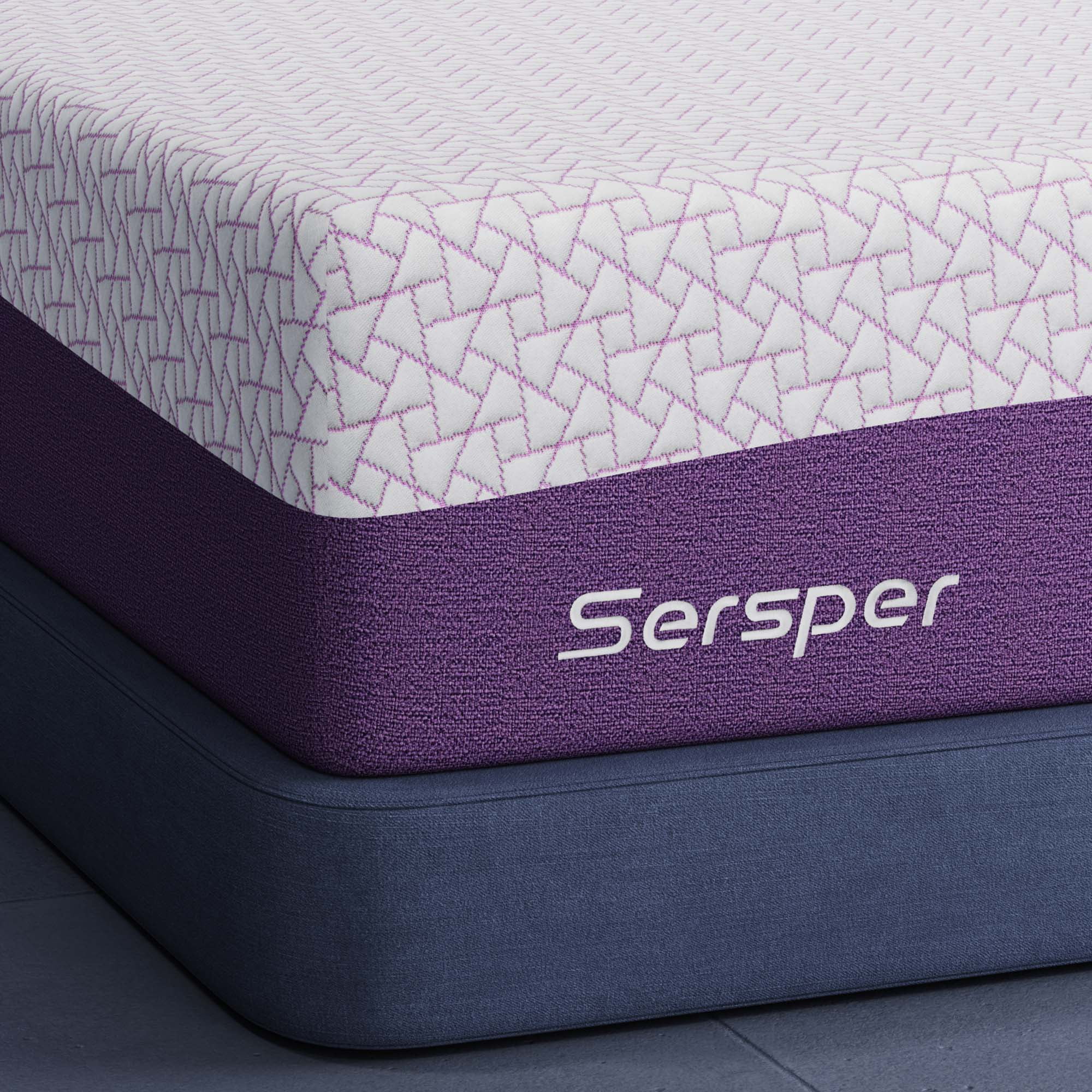 Sersper Queen Size 12 Inch Cooling Gel Memory Foam Mattress With Bamboo Charcoal Medium Firm