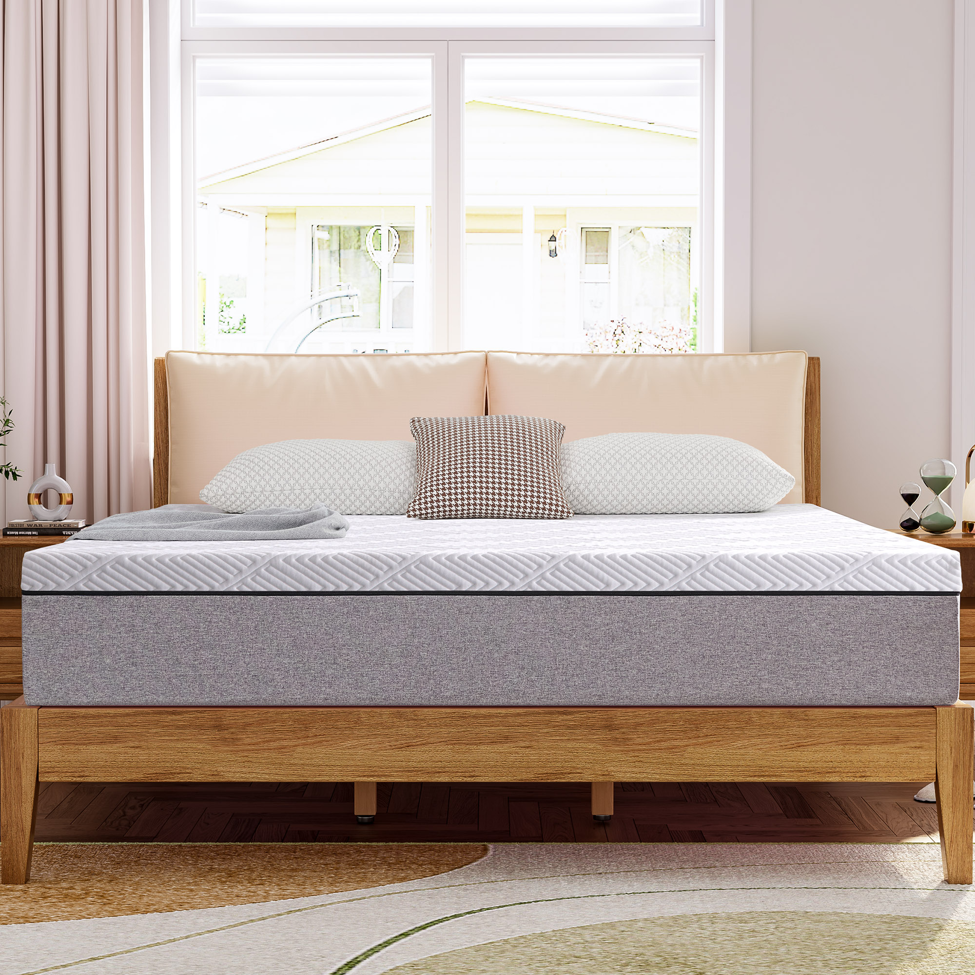 Queen Mattress, 10" Gel Memory Foam Mattress for Plush Comfort, Cool ...