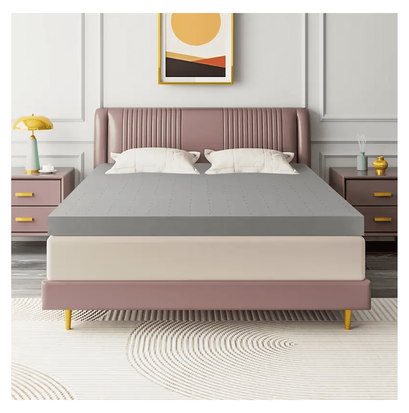 Queen Mattress Topper 2 Inch - Extra Firm Foam Bed Topper for Back Pain ...