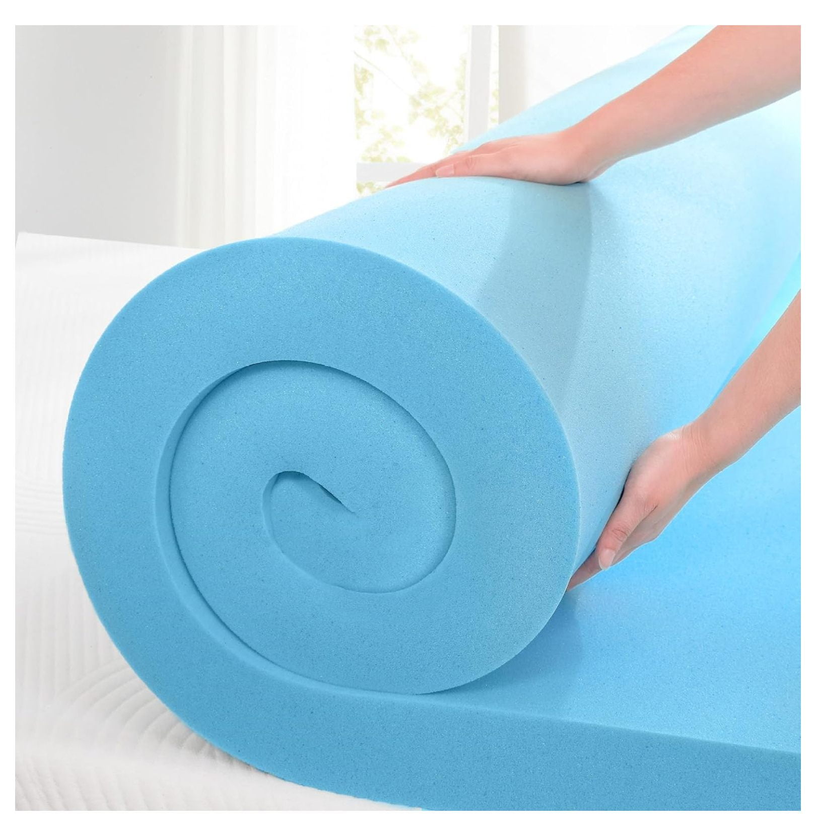 Queen Mattress Topper, Gel-Infused Memory Foam Mattress Topper, Memory ...