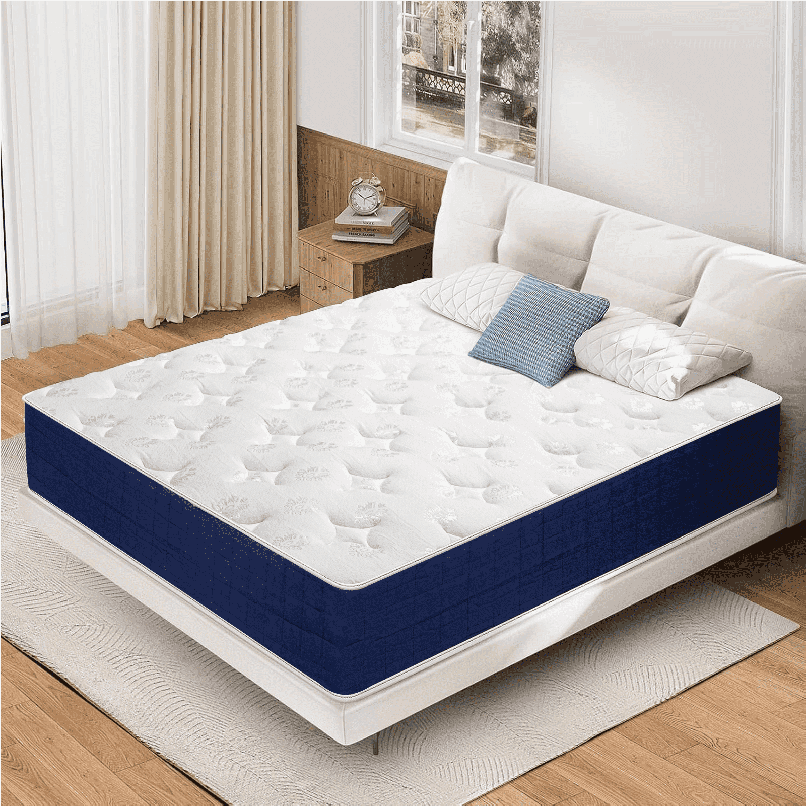 Queen Mattress, VIPLIVE 10 Inch Hybrid Mattress in a Box, Individual ...