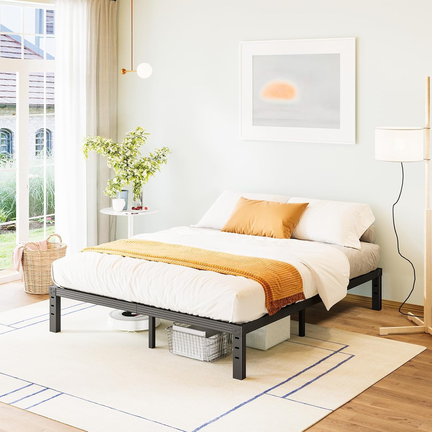 Queen Metal Bed Frame, 12 Inch Platform, Heavy Duty, Easy Assembly, No ...