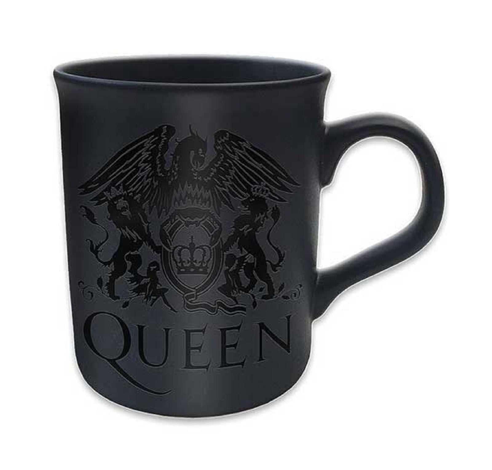 Queen Mug Classic Crest band logo new Official matt black boxed ...