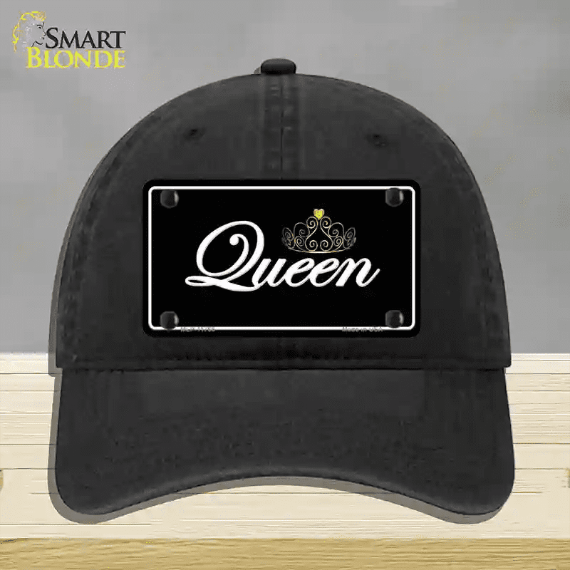 Queen Novelty License Plate Hat Unconstructed Cotton Black - Walmart.com
