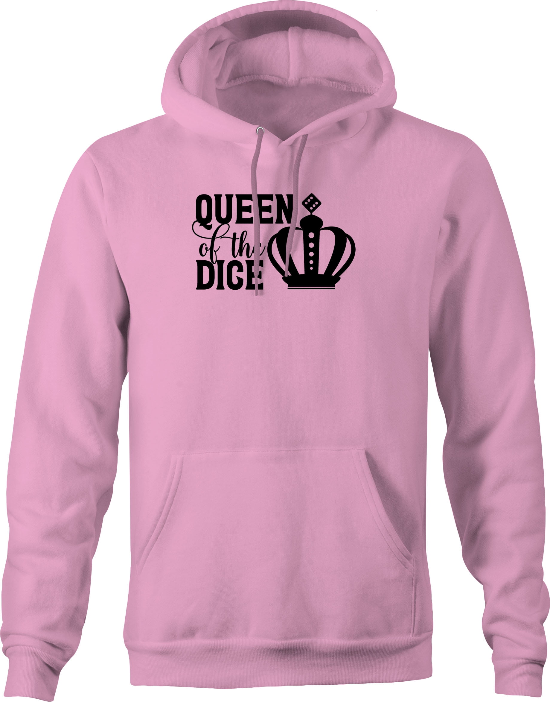 Queen Of Dice Crown Bunco Game Funny Play Pink XL Hoodie - Walmart.com