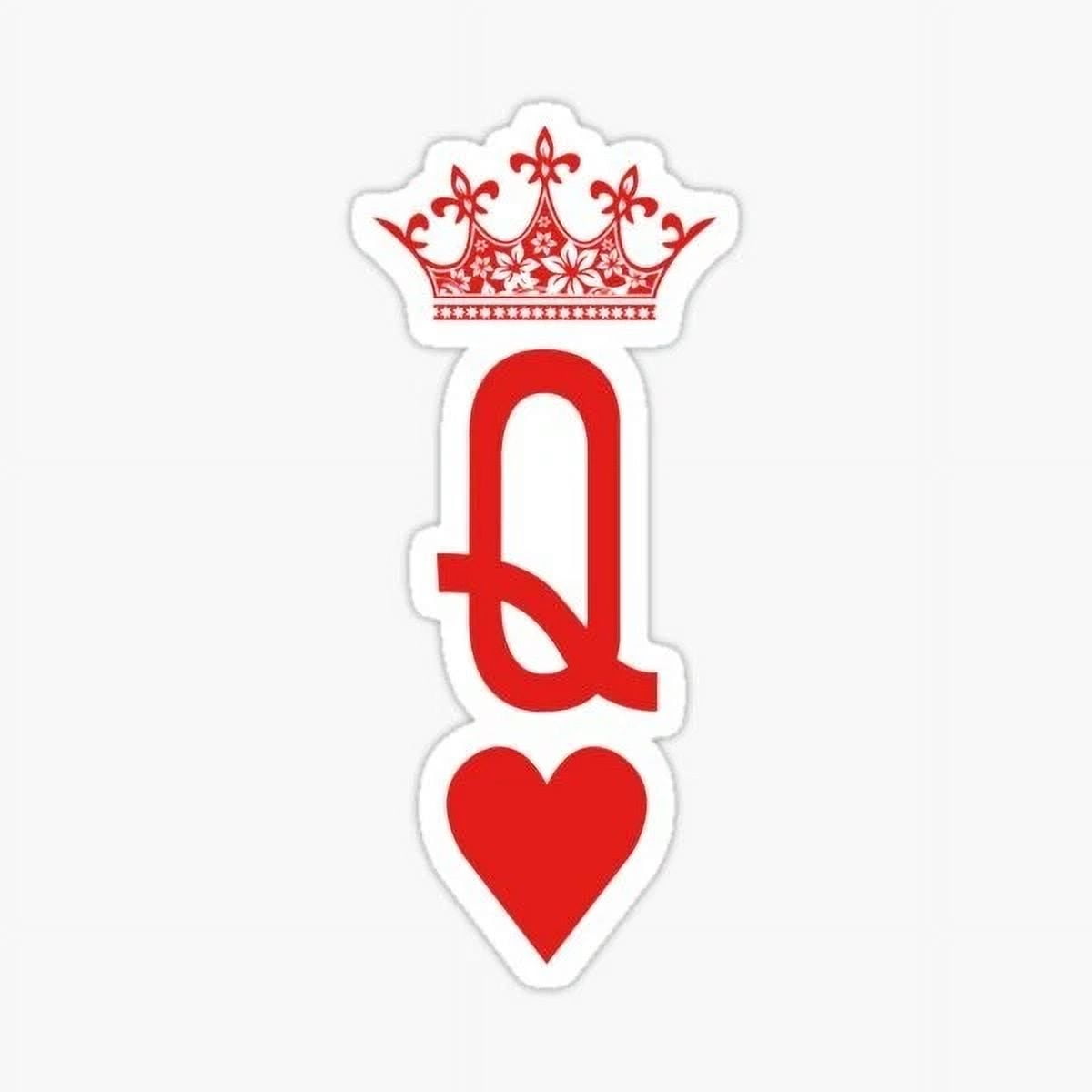 Queen Of Hearts Deck Cards Inspired Playing Card Sticker Phone Decal ...