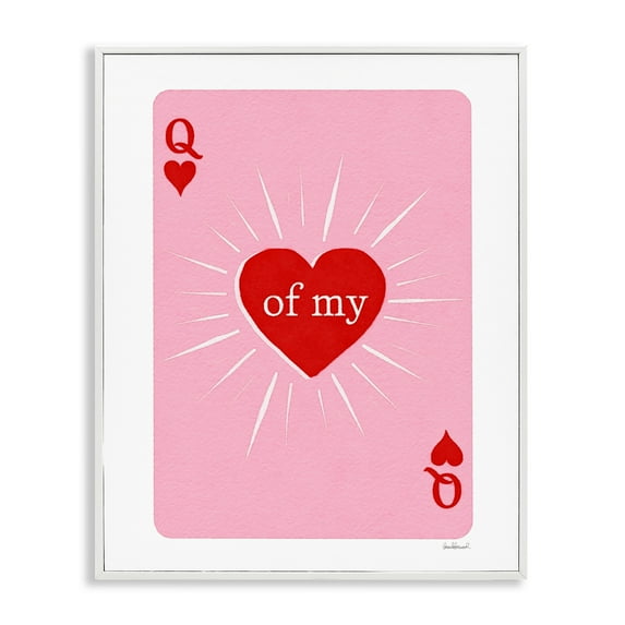Queen Of My Heart Card White Framed Giclee Art, design by Amanda ...