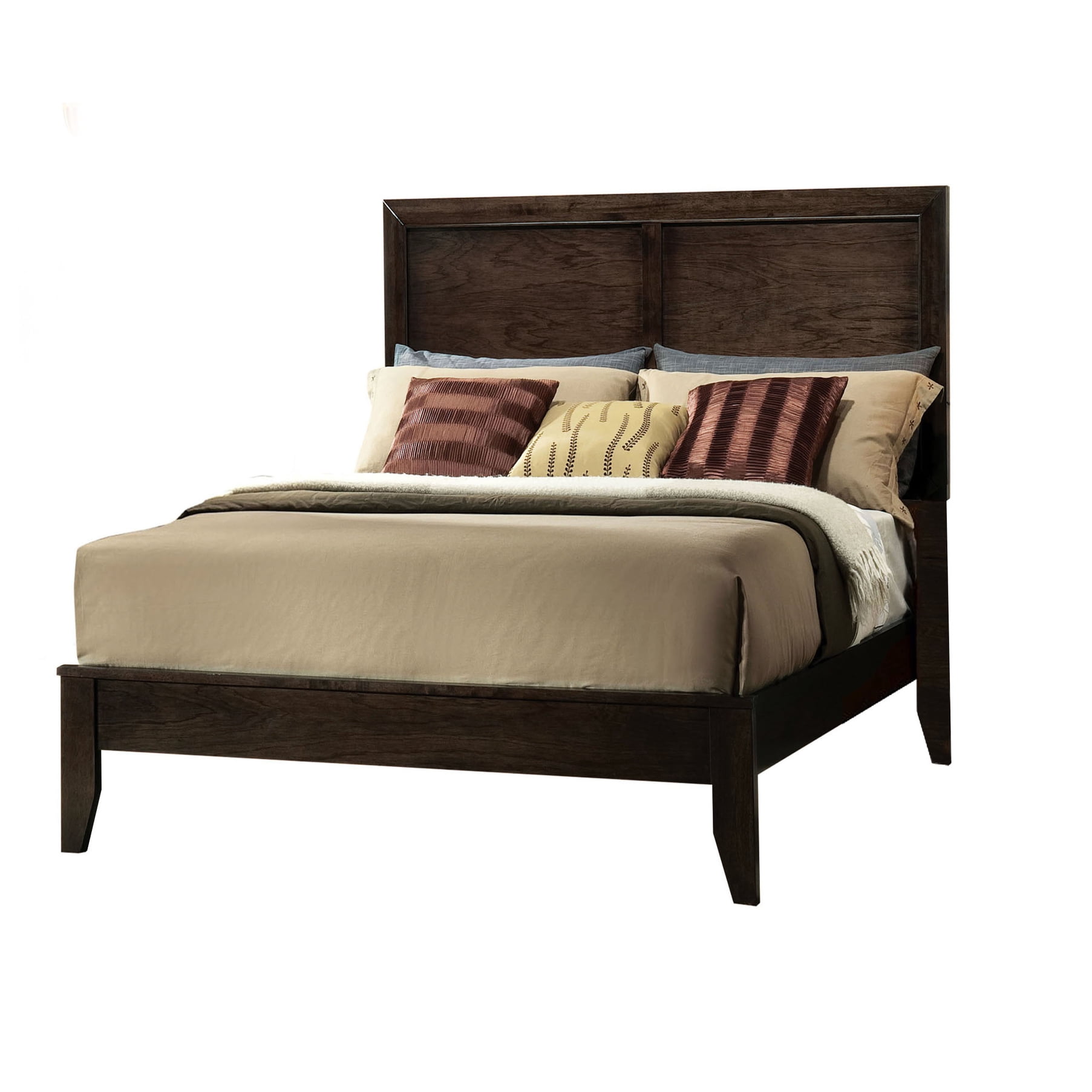 Queen Panel Bed With Rectangular And Finish Low Profile Robust Build ...