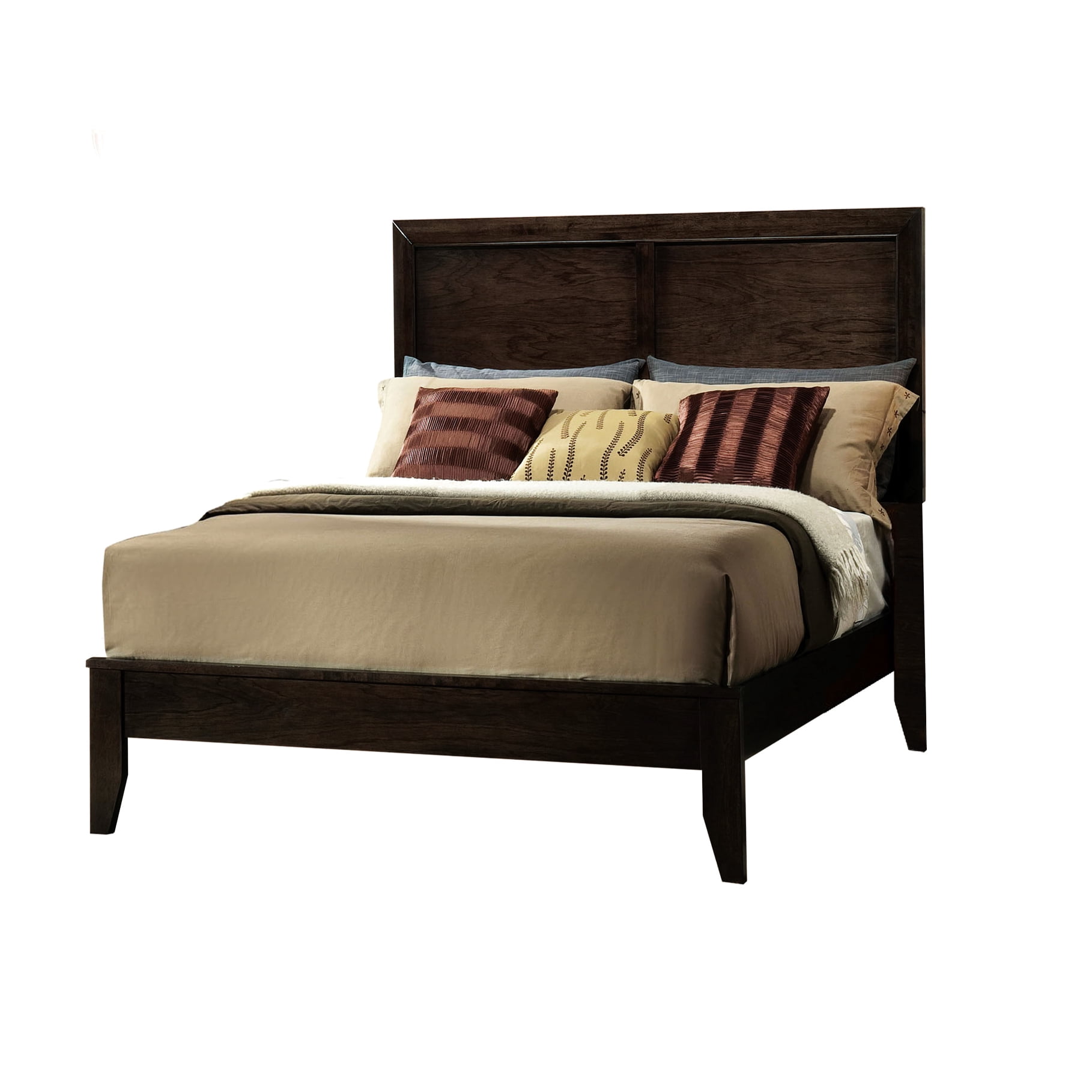 Queen Panel Bed With Tapered Legs And A Simple Design Rectangular ...