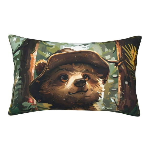 Queen Pillow Cases Standard Size - Jungle Hat Bear Soft Comfort 20x30in ...