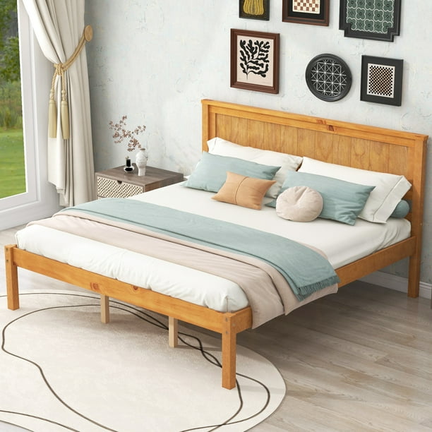 Solid pine platform bed store