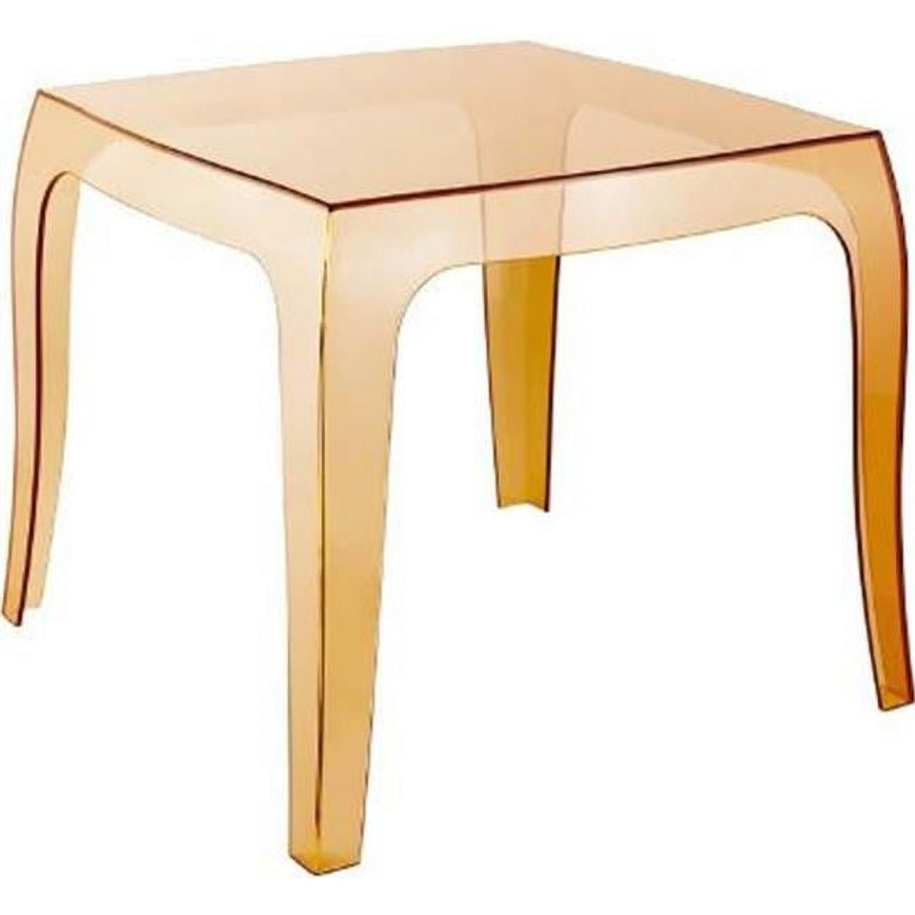 Queen Polycarbonate Side Table Transparent Amber - Walmart.com