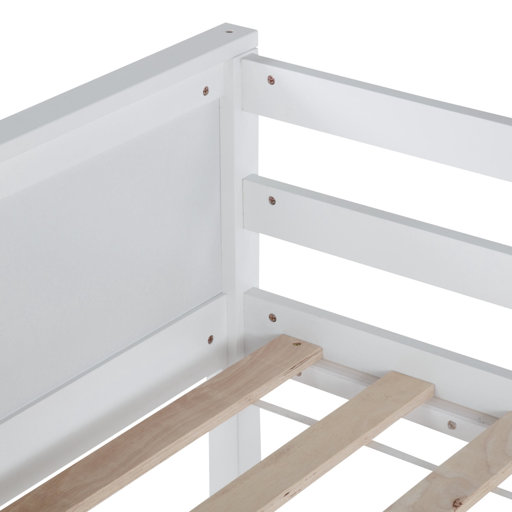 Queen Over Queen Bunk Bed with Built-in Storage Cabinets & Charging ...