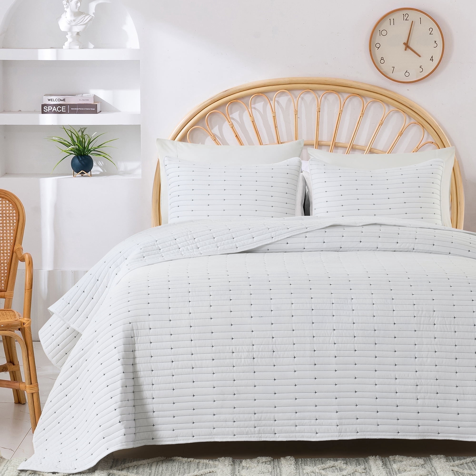 GREAGLE 3-Piece Queen Quilt Set: Lightweight Cotton Comforter ...