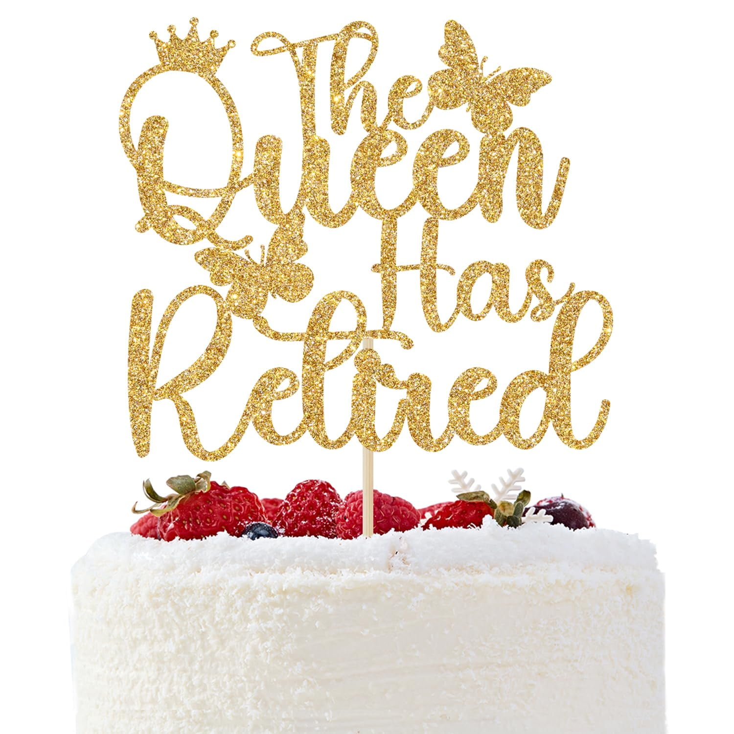 The Queen Has Retired Cake Topper, Women H2FSDRetirement Cake ...