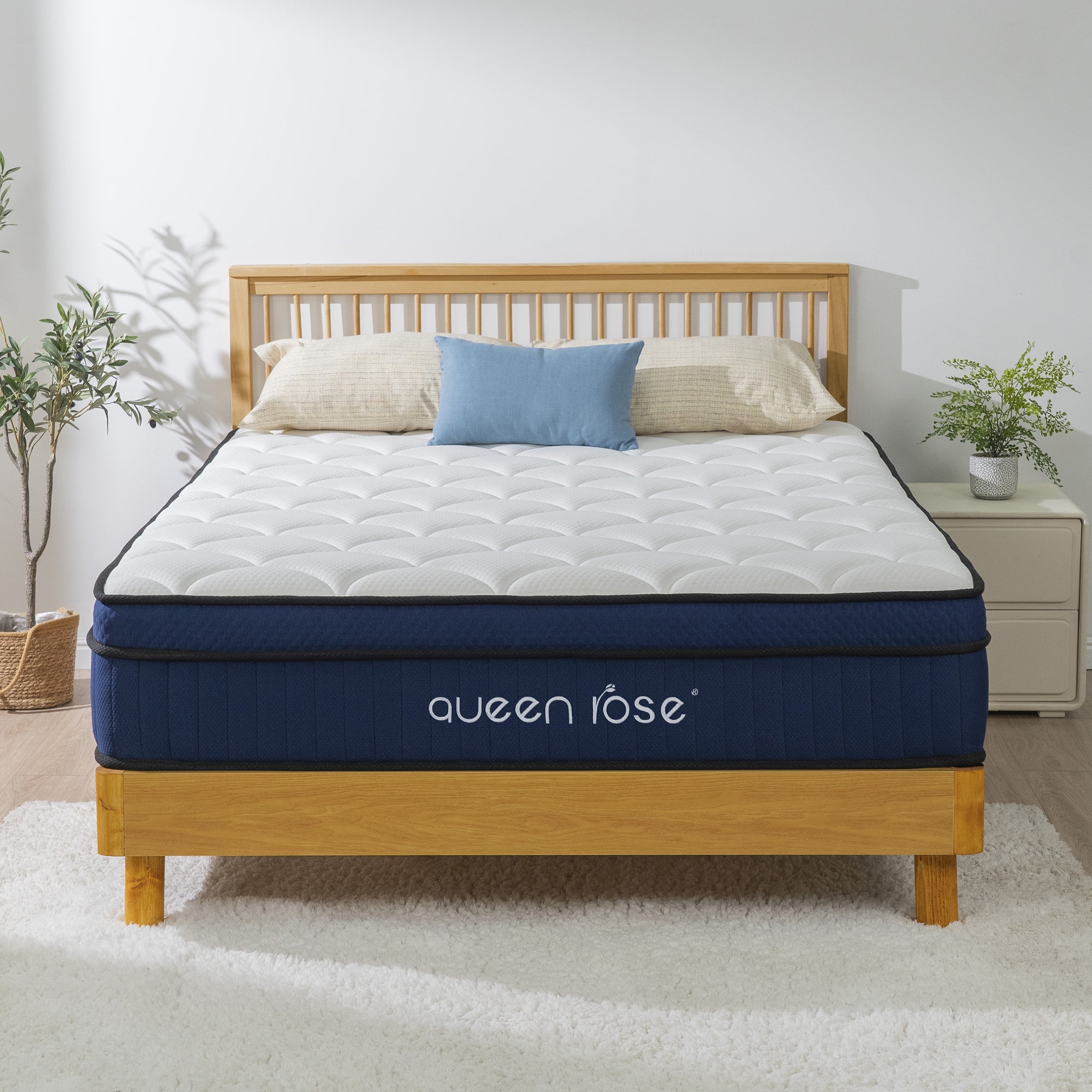 Queen Rose 12 inch Full Size Memory Foam Mattress, Medium Firm, Last ...