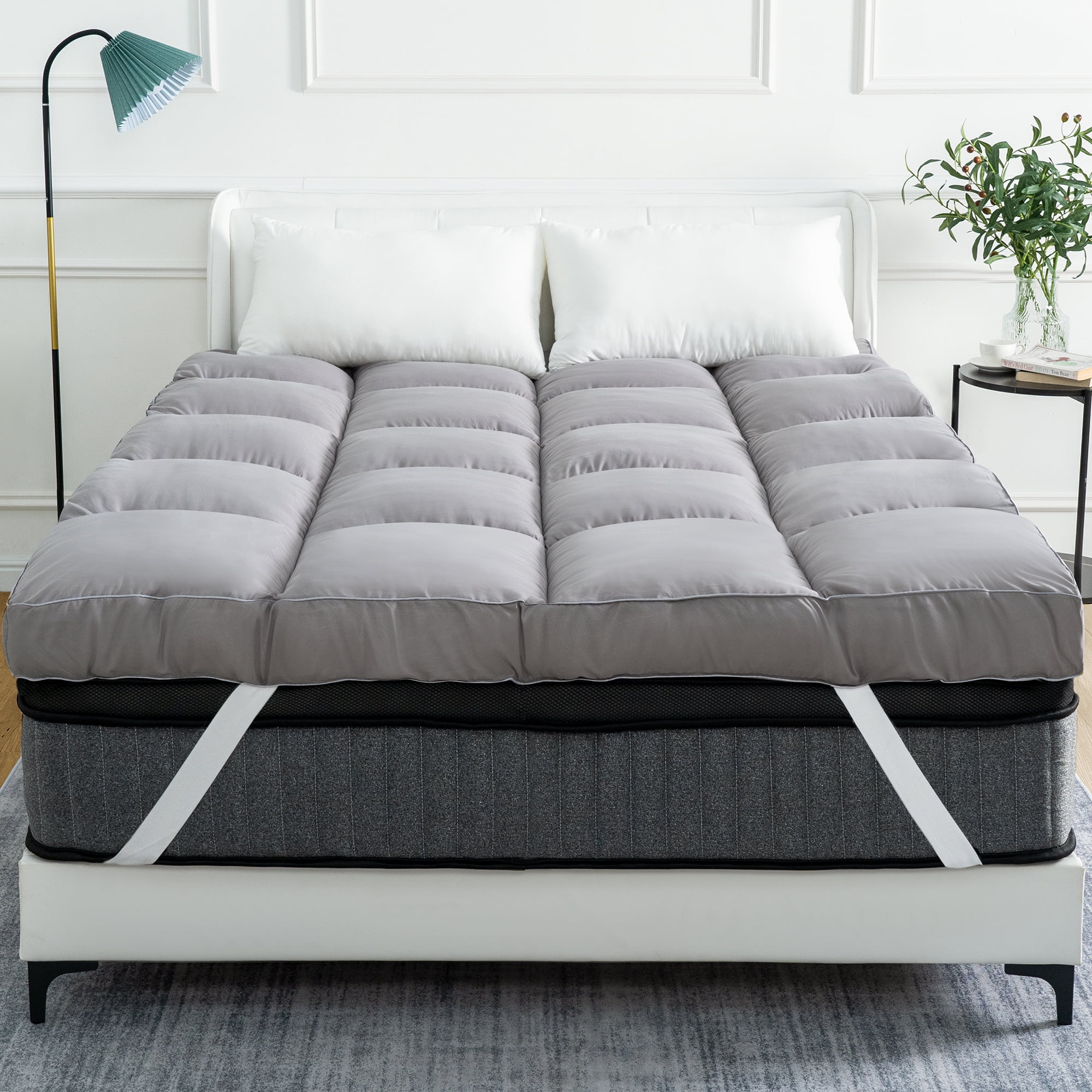 Queen Rose Extra Thick & Soft Bed Topper, Full Size Luxury Down ...