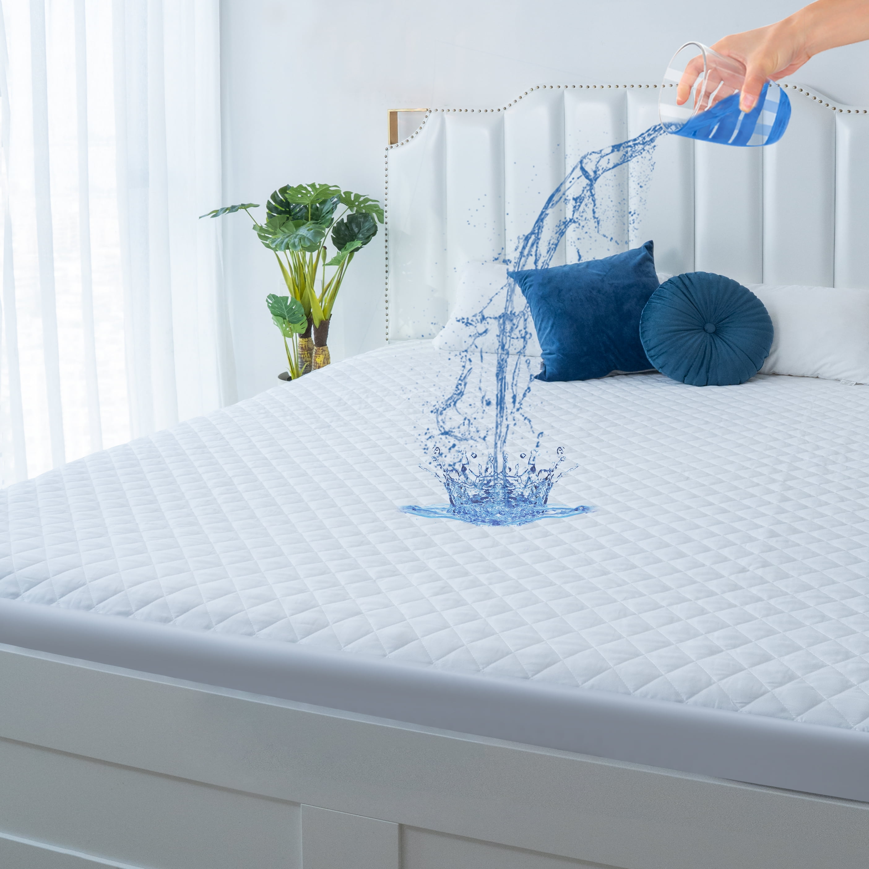 Queen Rose King Waterproof Mattress Protector Fitted up to 16-21 inch ...