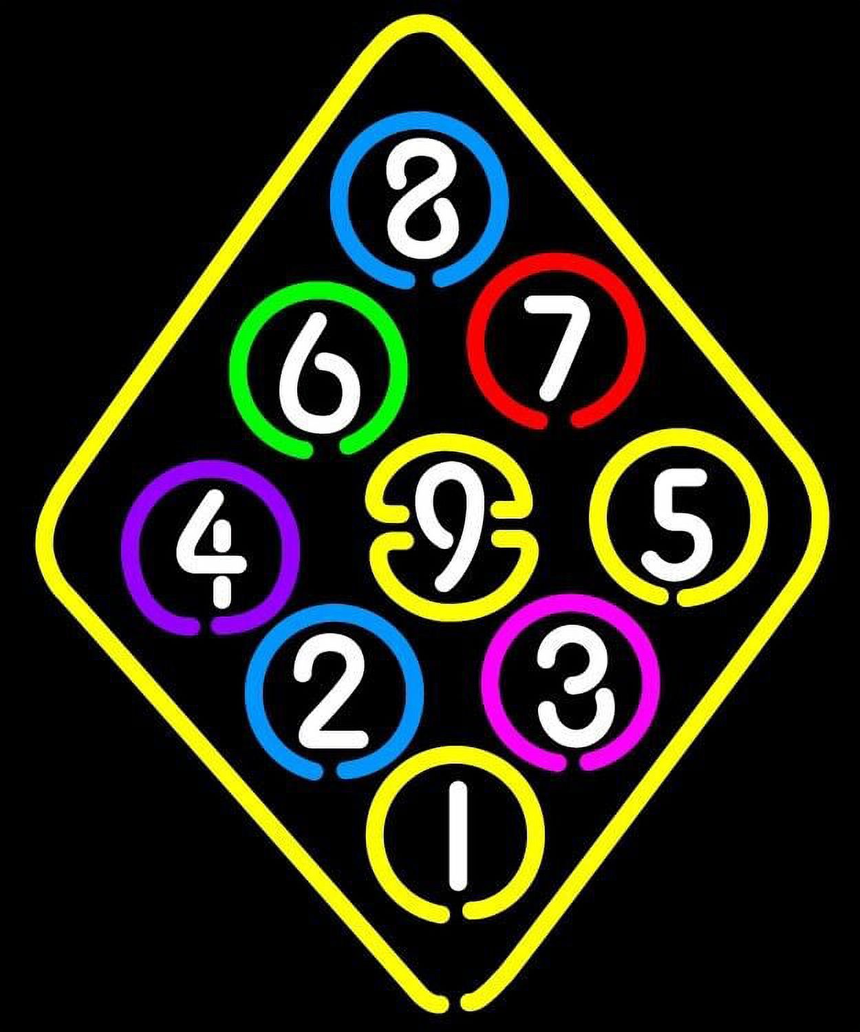 Queen Sense 10" Vivid Ball Billiard Rack Pool Game LED Sign Neon Sign ...