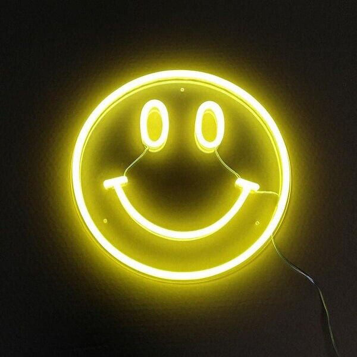 Queen Sense 10"x10" Smiley Face LED Sign Light Wall Decor Party Night ...