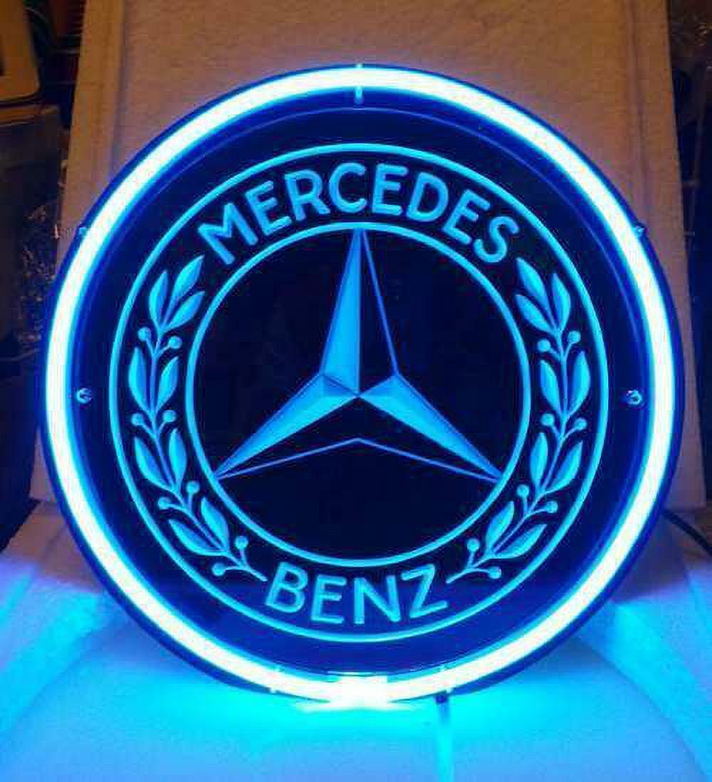 Queen Sense 12" Mercedes Benzs 3D Carved Neon Sign Acrylic Man Cave ...