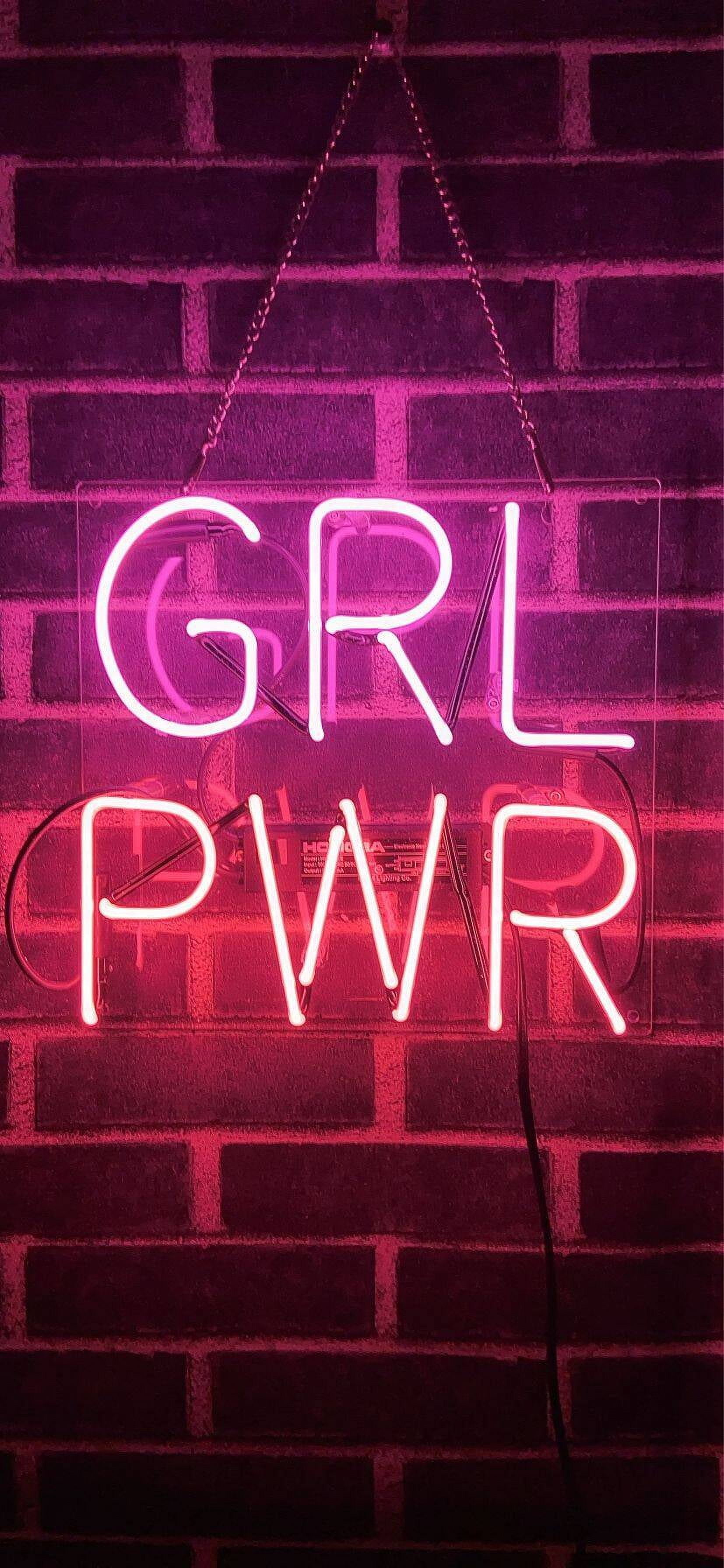 Queen Sense 12"x12" Custom GRL PWR Girl Power Neon Sign Acrylic Man ...