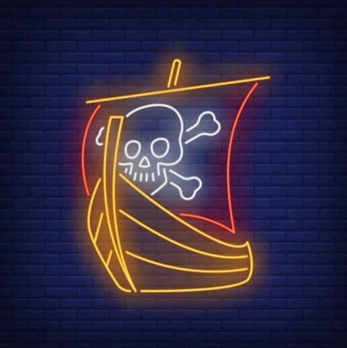 Queen Sense 12"x15" Custom Pirate Boat LED Sign Light Wall Decor Party ...