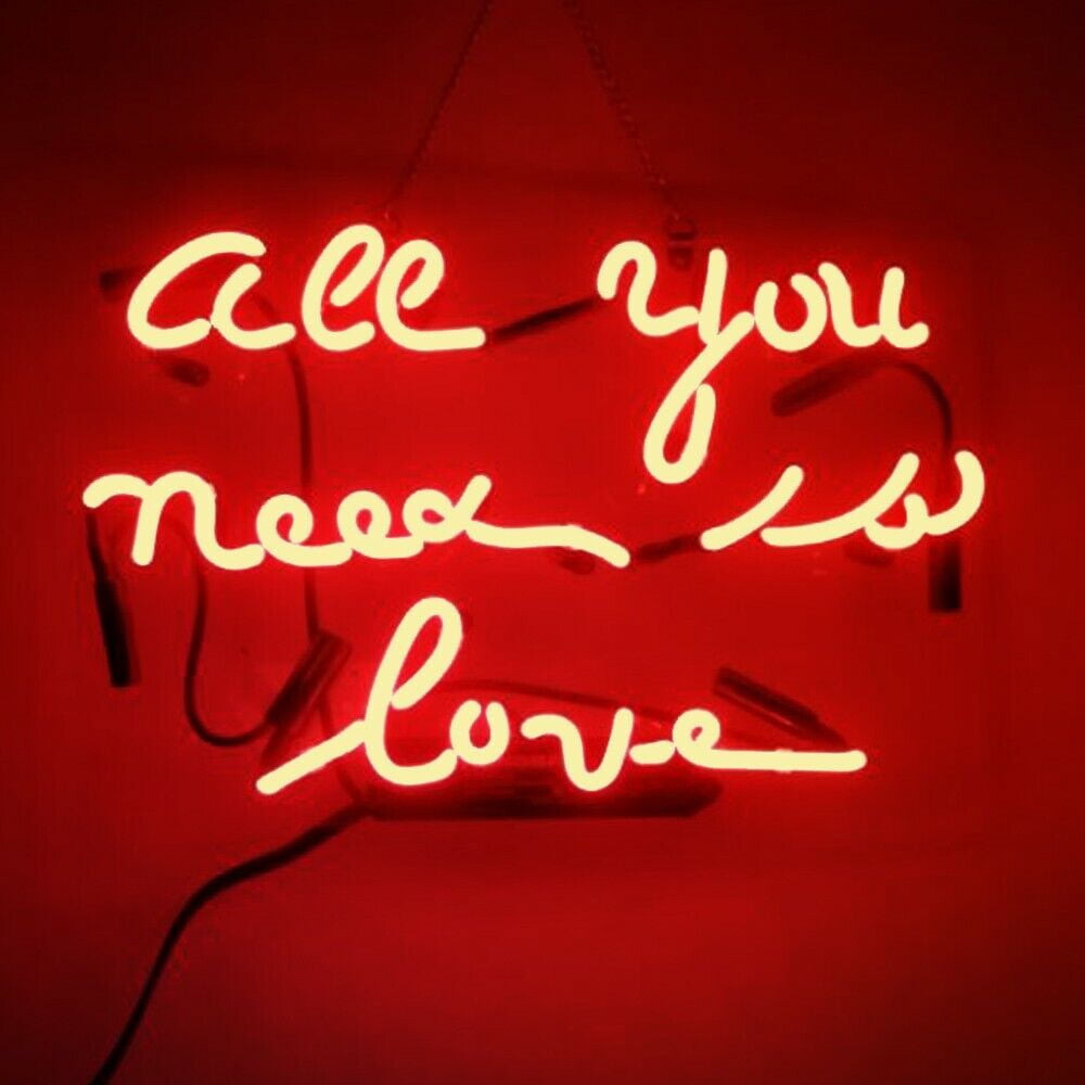 Queen Sense 14" All You Need Is Love Neon Sign Acrylic Man Cave ...