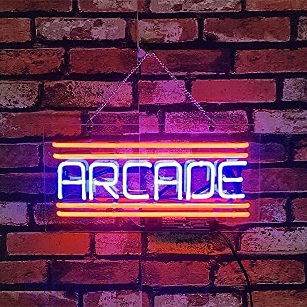 Queen Sense 14" Arcade Neon Sign Acrylic Man Cave Pub Bar Wall Decor ...