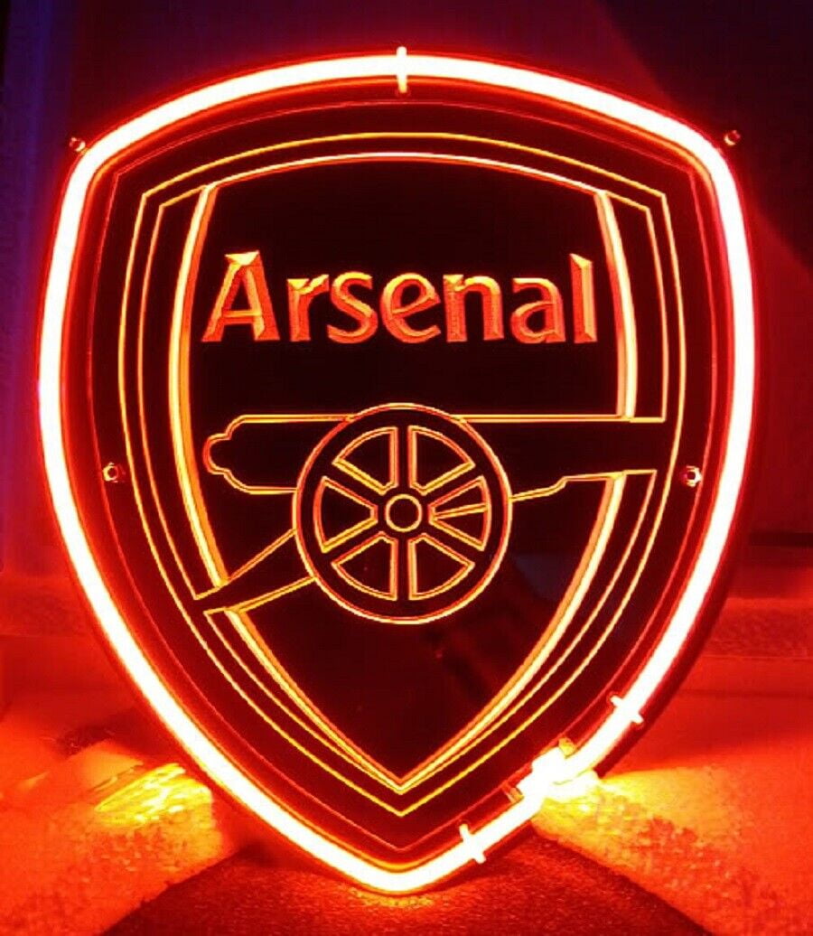 Queen Sense 14" Arsenals Club 3D Carved Neon Sign Man Cave Pub Bar Wall ...