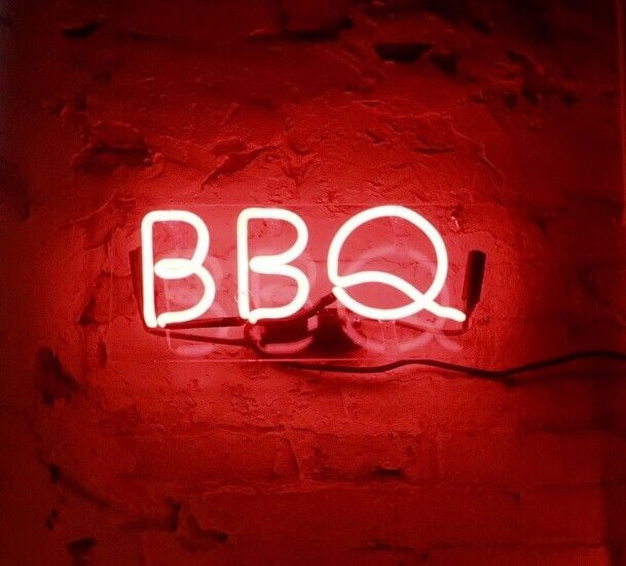 Queen Sense 14" BBQ Neon Sign Acrylic Man Cave Pub Bar Wall Decor ...