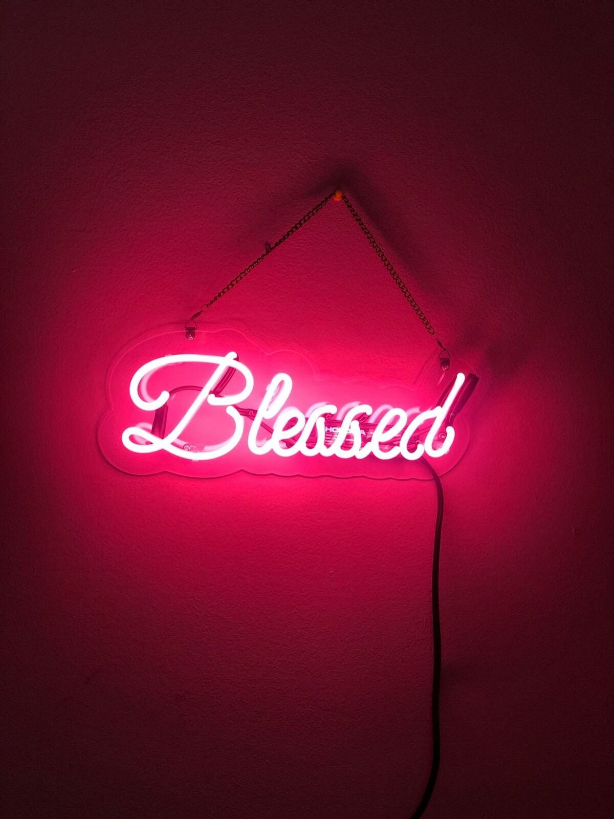 Queen Sense 14" Blessed Neon Sign Acrylic Man Cave Handmade Neon Light ...