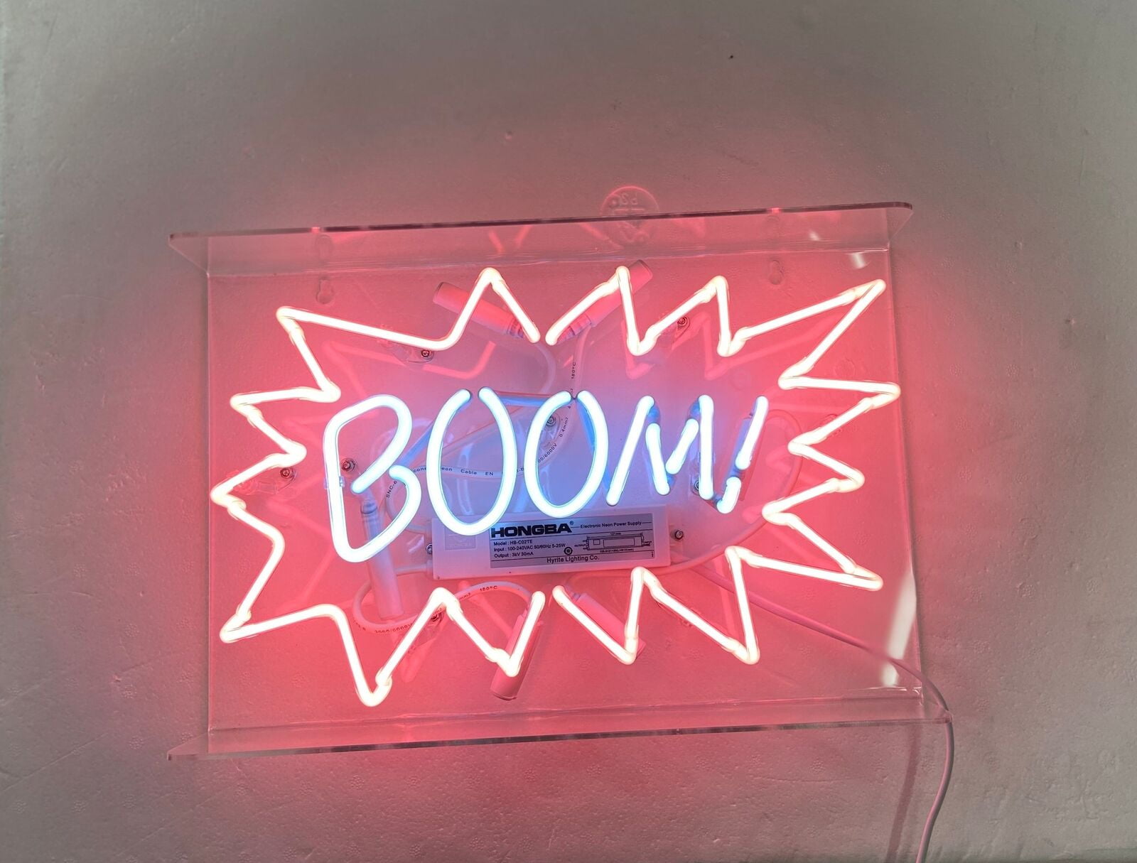 Queen Sense 14" Boom Neon Sign Acrylic Box Man Cave Beer Pub Bar ...