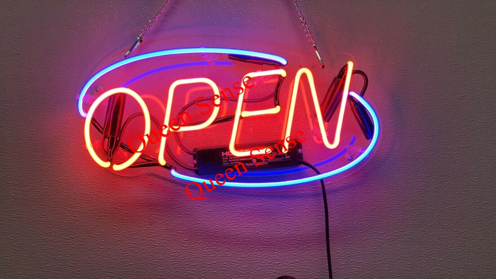 Queen Sense 14" Business Open Neon Sign, Handmade Neon Light, Real ...