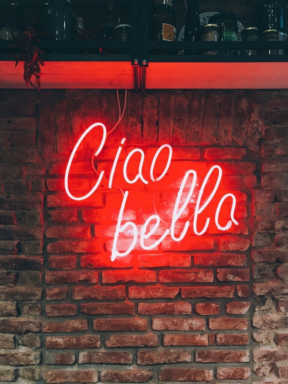 Queen Sense 14" Ciao Bella Neon Sign Acrylic Man Cave Pub Bar Wall ...